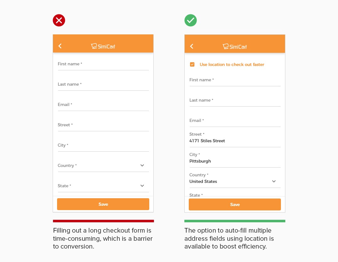 Mobile app search design & Form Entry (with examples)