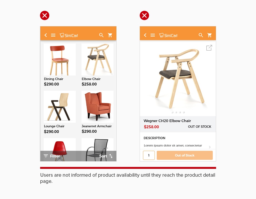Mobile product page design & Customer Account Setup (with examples)