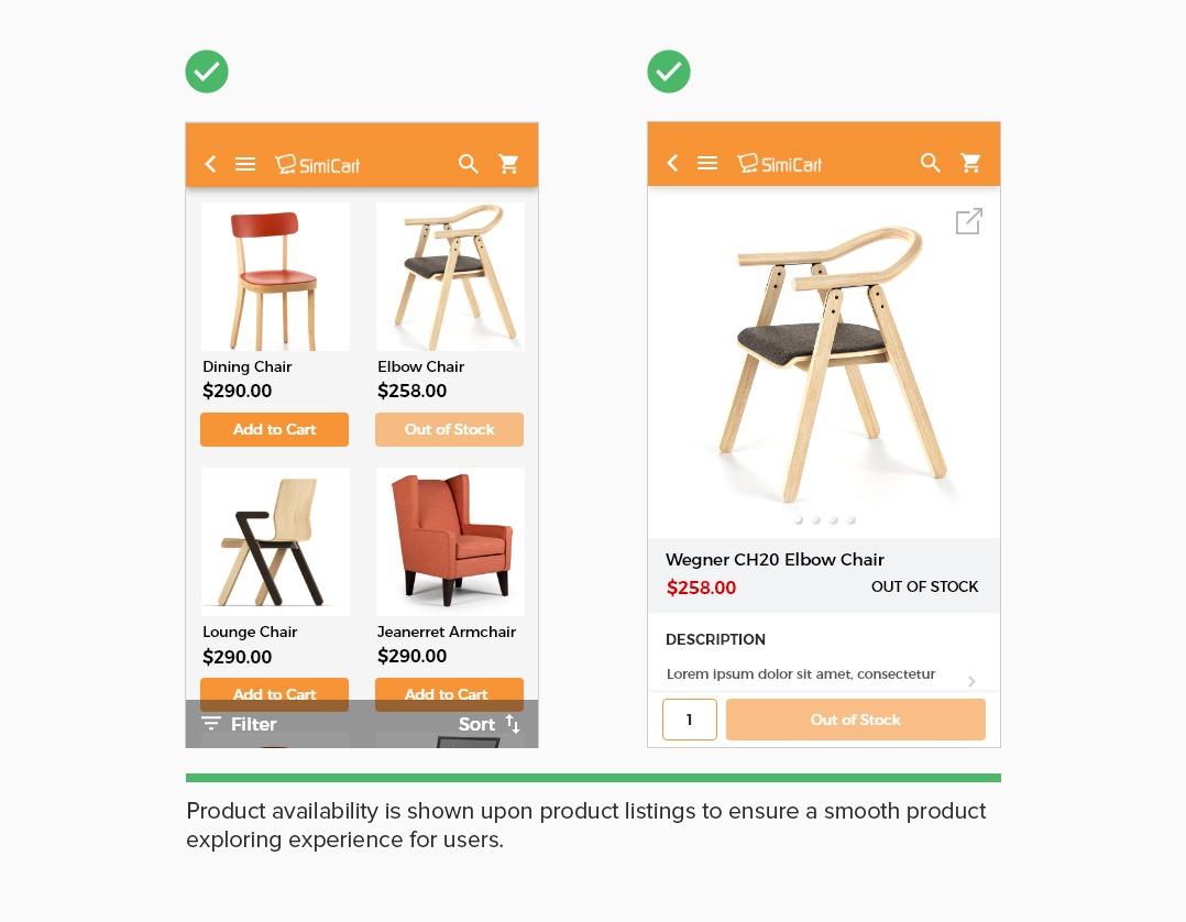 Mobile product page design & Customer Account Setup (with examples)