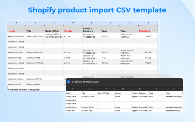 5+ Shopify Sample Products CSV Download For Niches (Spreadsheet guide)